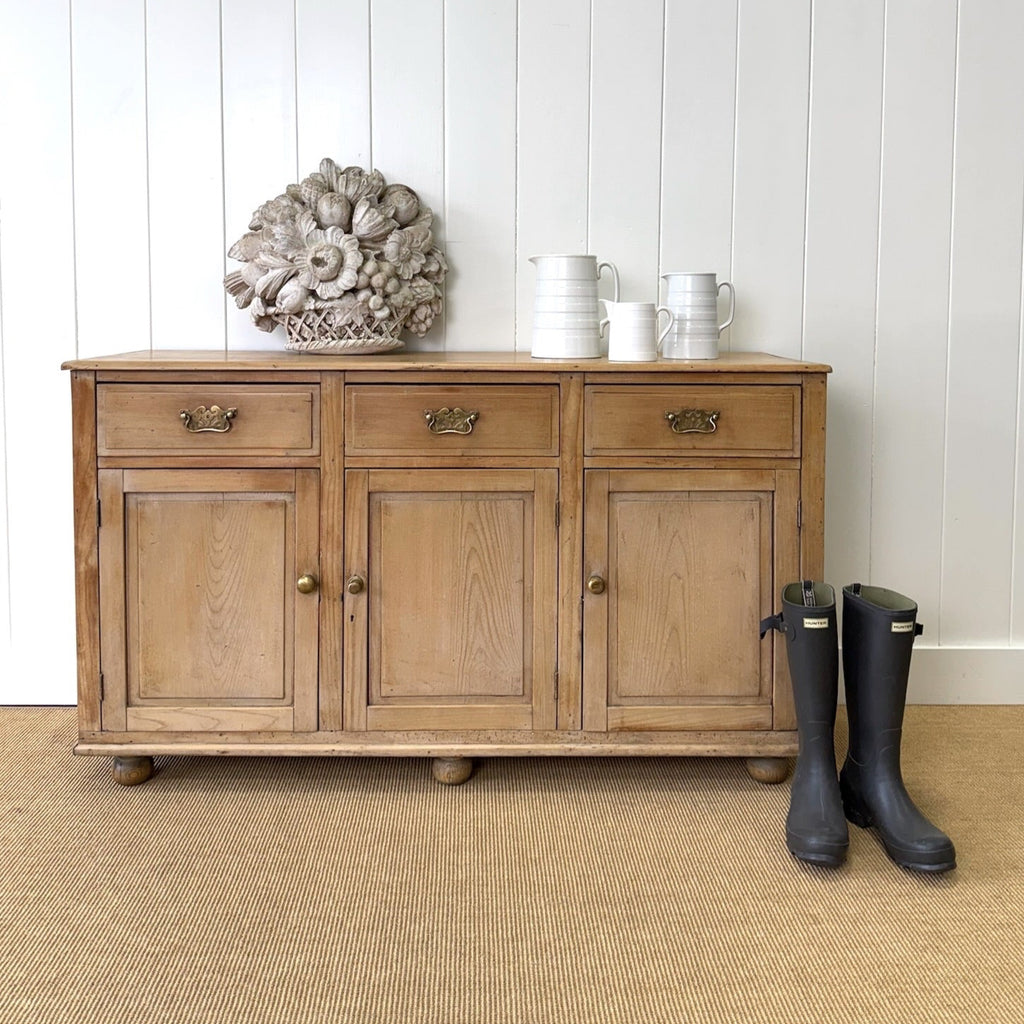 A Handsome Antique English Pine Sideboard c1890 – The Parsons Nose Antiques