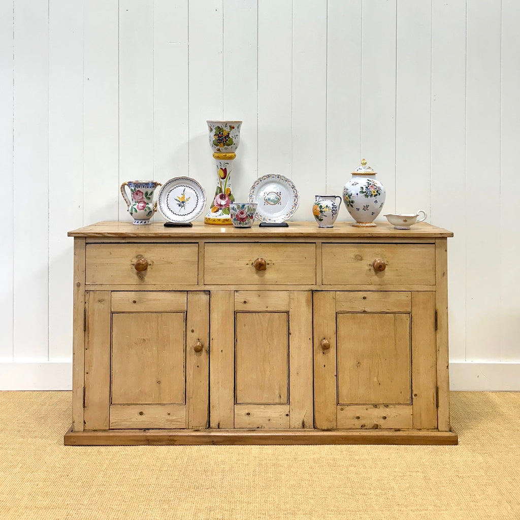 A Large Antique English Pine Sideboard c1890 – The Parsons Nose Antiques