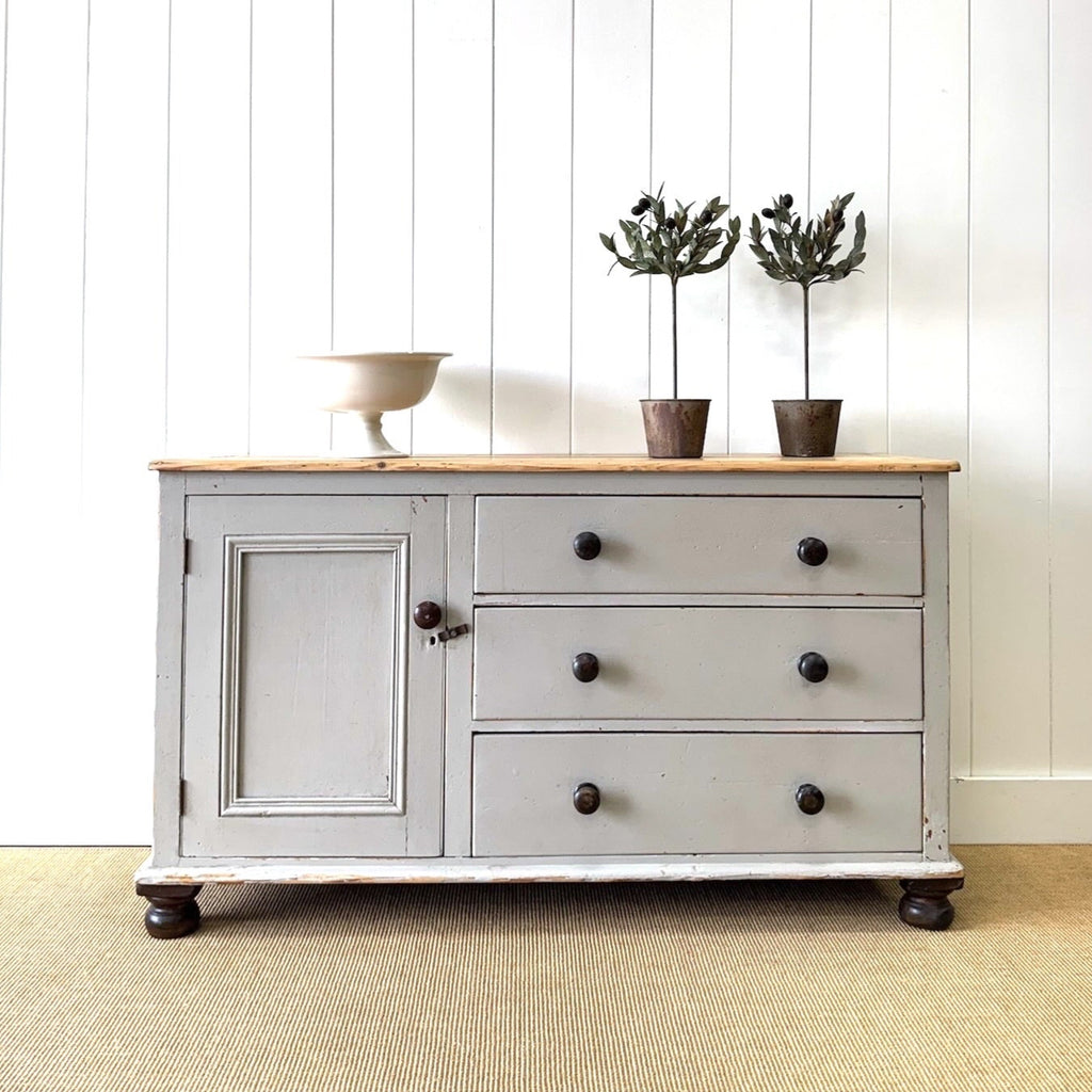 An English Country 3 Drawer Pine Buffet or Sideboard – The Parsons Nose Antiques
