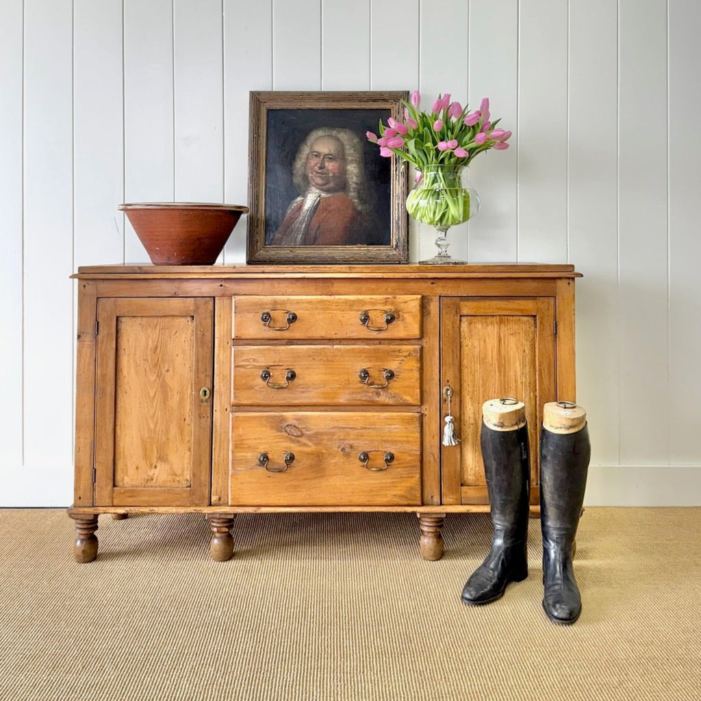 An English Country 7 Drawer Pine Buffet or Sideboard – The Parsons Nose Antiques