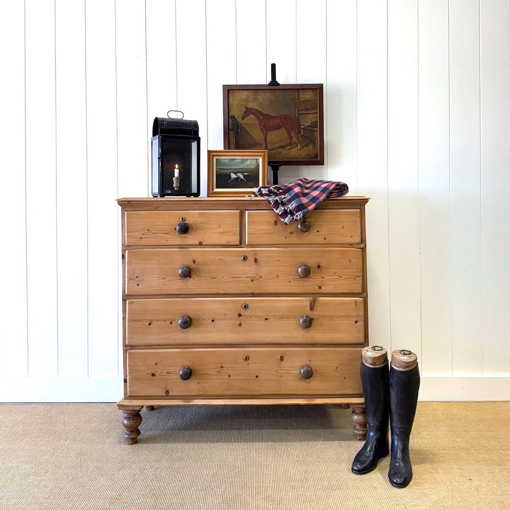 An Antique English Pine Chest of Drawers or Dresser – The Parsons Nose ...