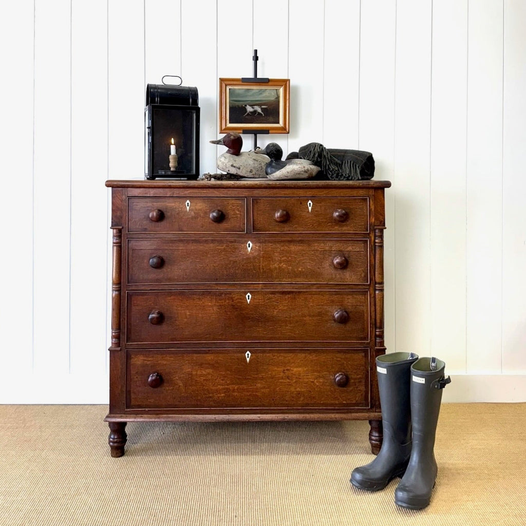 An Antique Victorian English Oak Chest of Drawers – The Parsons Nose ...