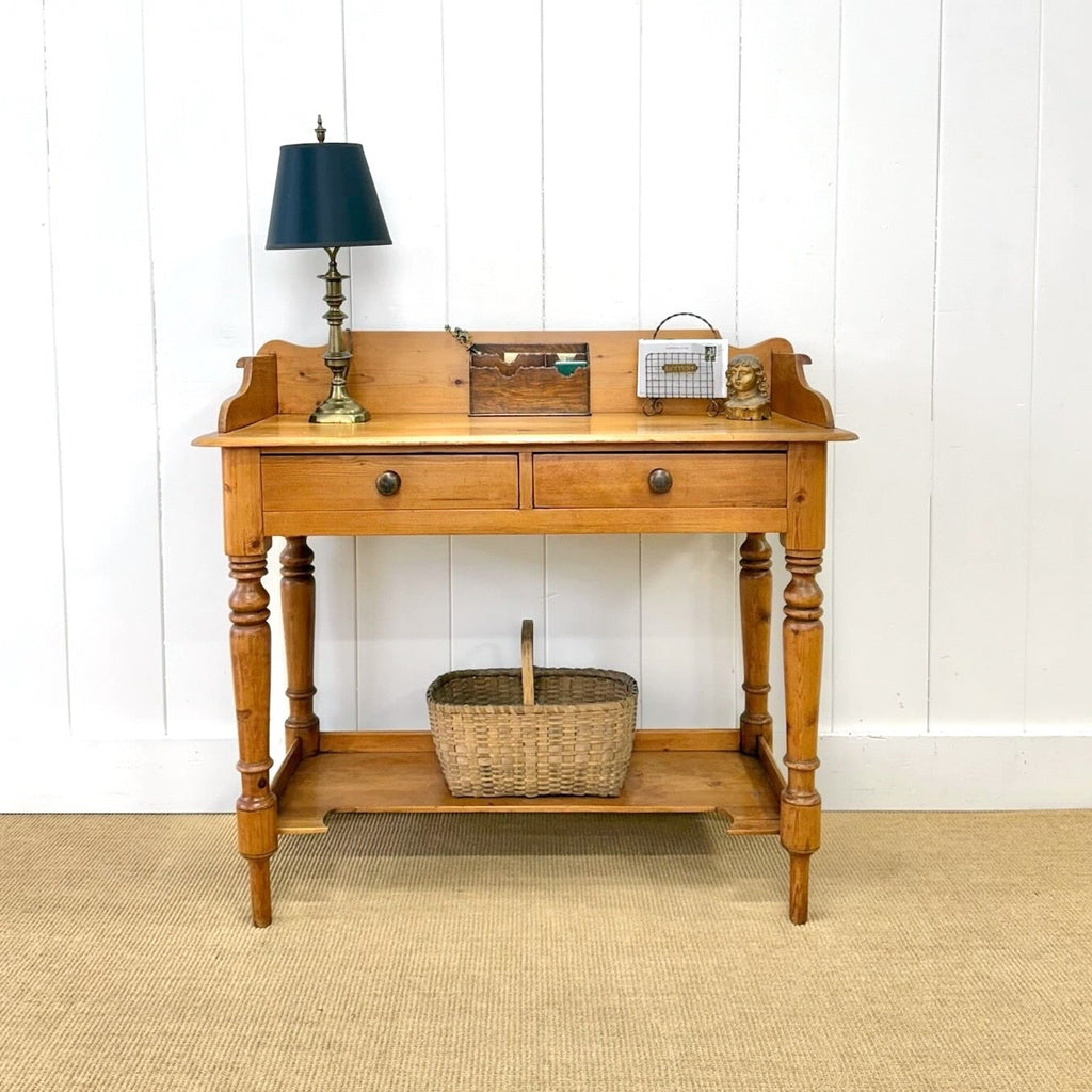 An English Pine Washstand or Console Table – The Parsons Nose Antiques