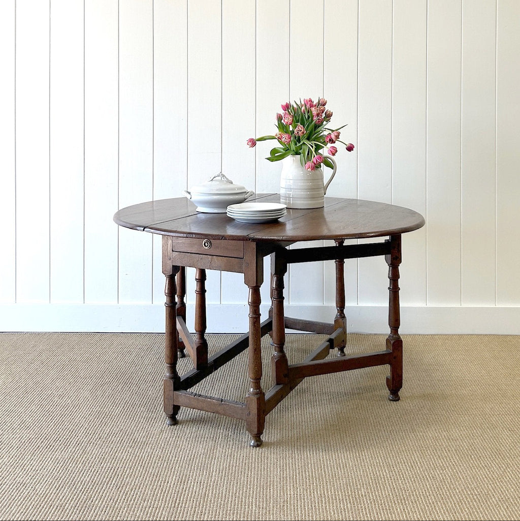 A Very Good Antique English Country Oak Drop Leaf Gate Leg Table – The ...
