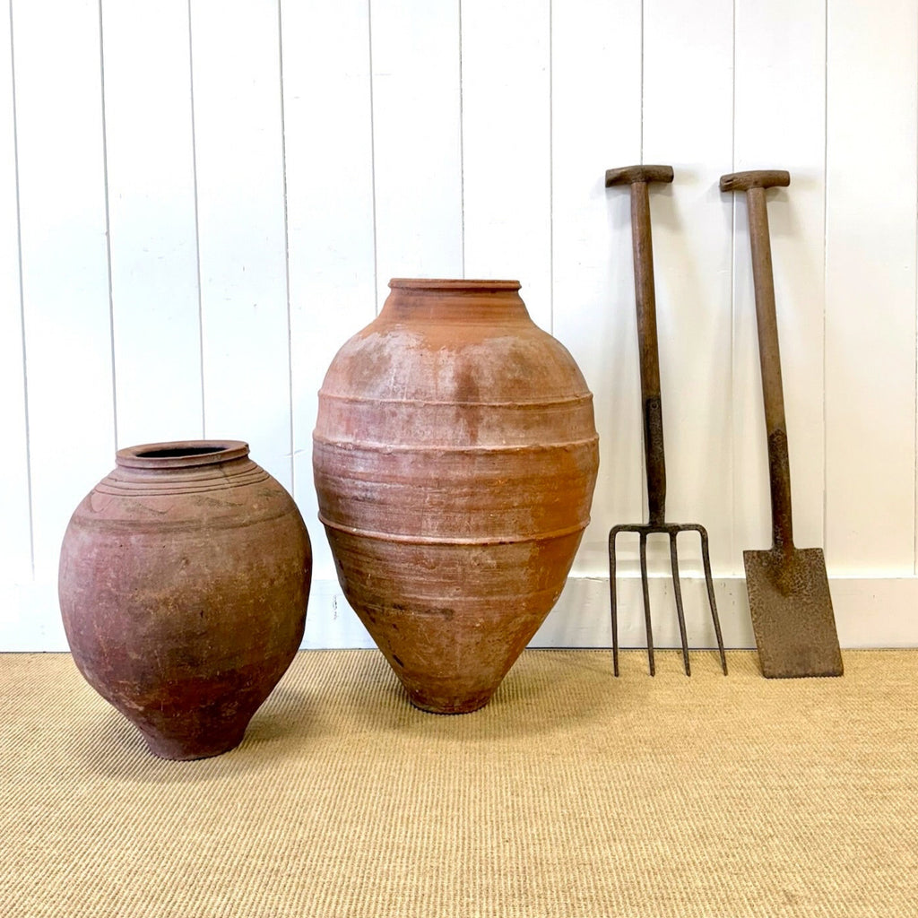Pair of 19th Century Monumental Olive Jars – The Parsons Nose Antiques