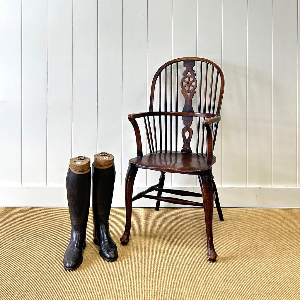 A Georgian Windsor Wheel Back Elbow Chair in Elm & Ash – The Parsons ...